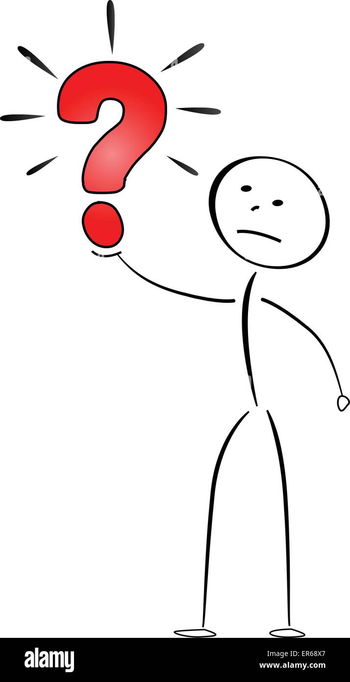 Vector illustration of question mark signe dessin abstrait concept ...