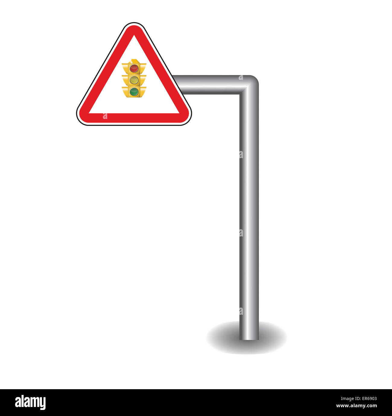 Panneau de signalisation triangle rouge Banque de photographies et d ...