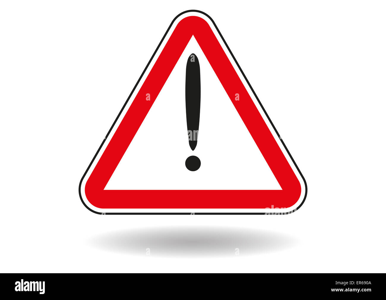 Road sign triangle exclamation mark Banque de photographies et d’images ...