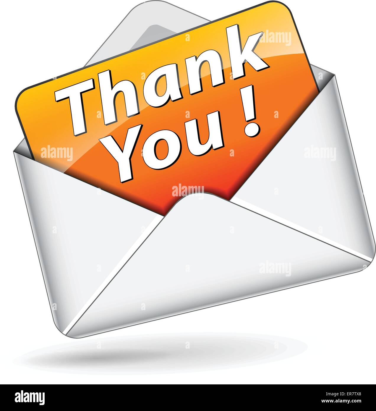 Vector illustration de merci icône enveloppe sur fond blanc Image ...