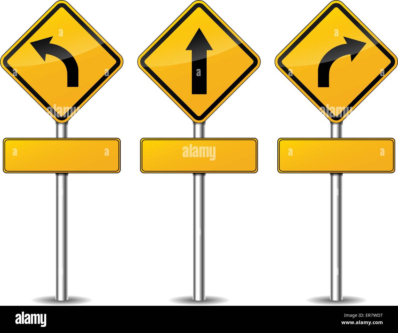 Tourner les signes Banque d'images vectorielles - Alamy