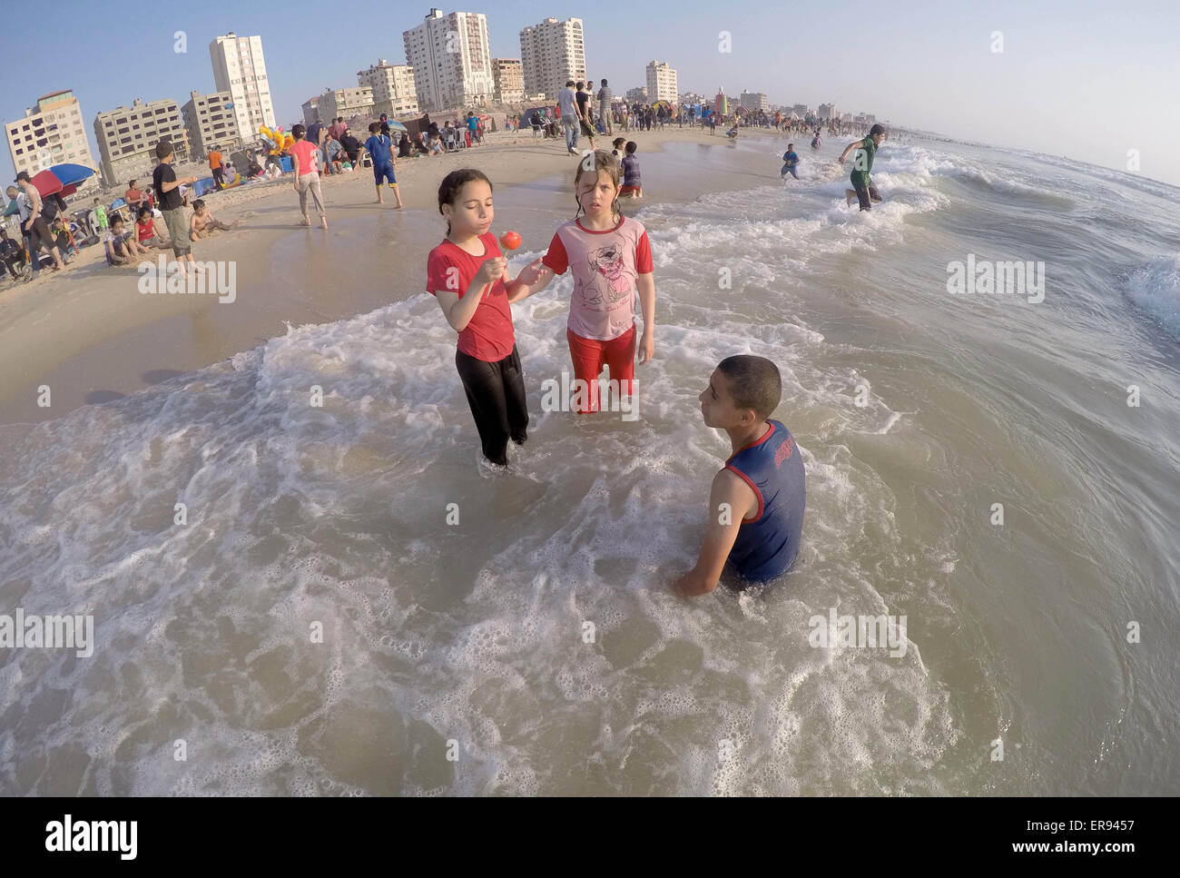La ville de Gaza, bande de Gaza, territoire palestinien. 29 mai, 2015 ...