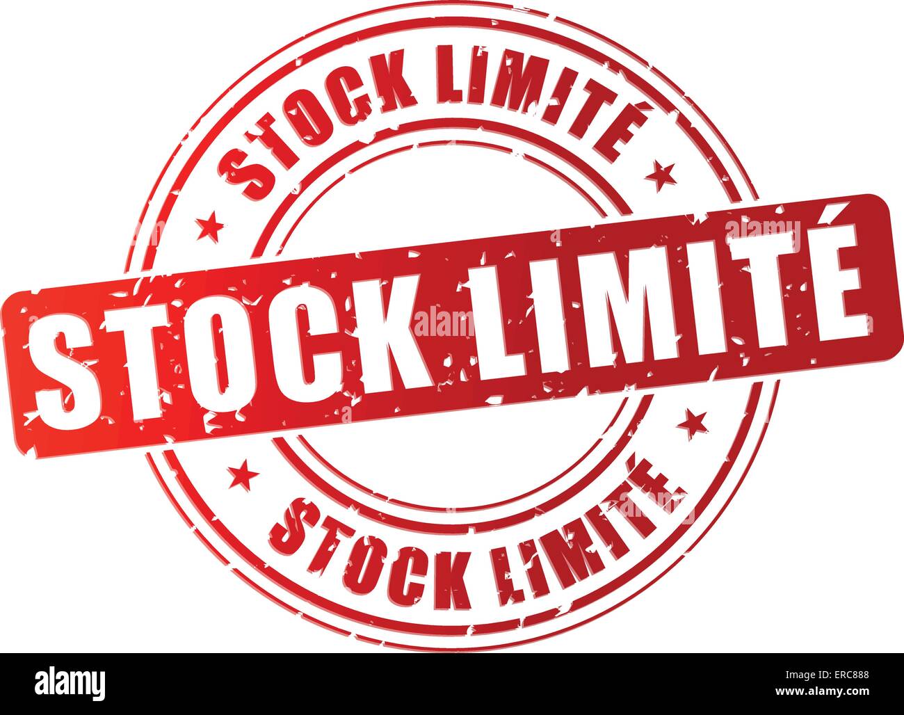 Vector illustration de stock limité icône timbre rouge Image ...