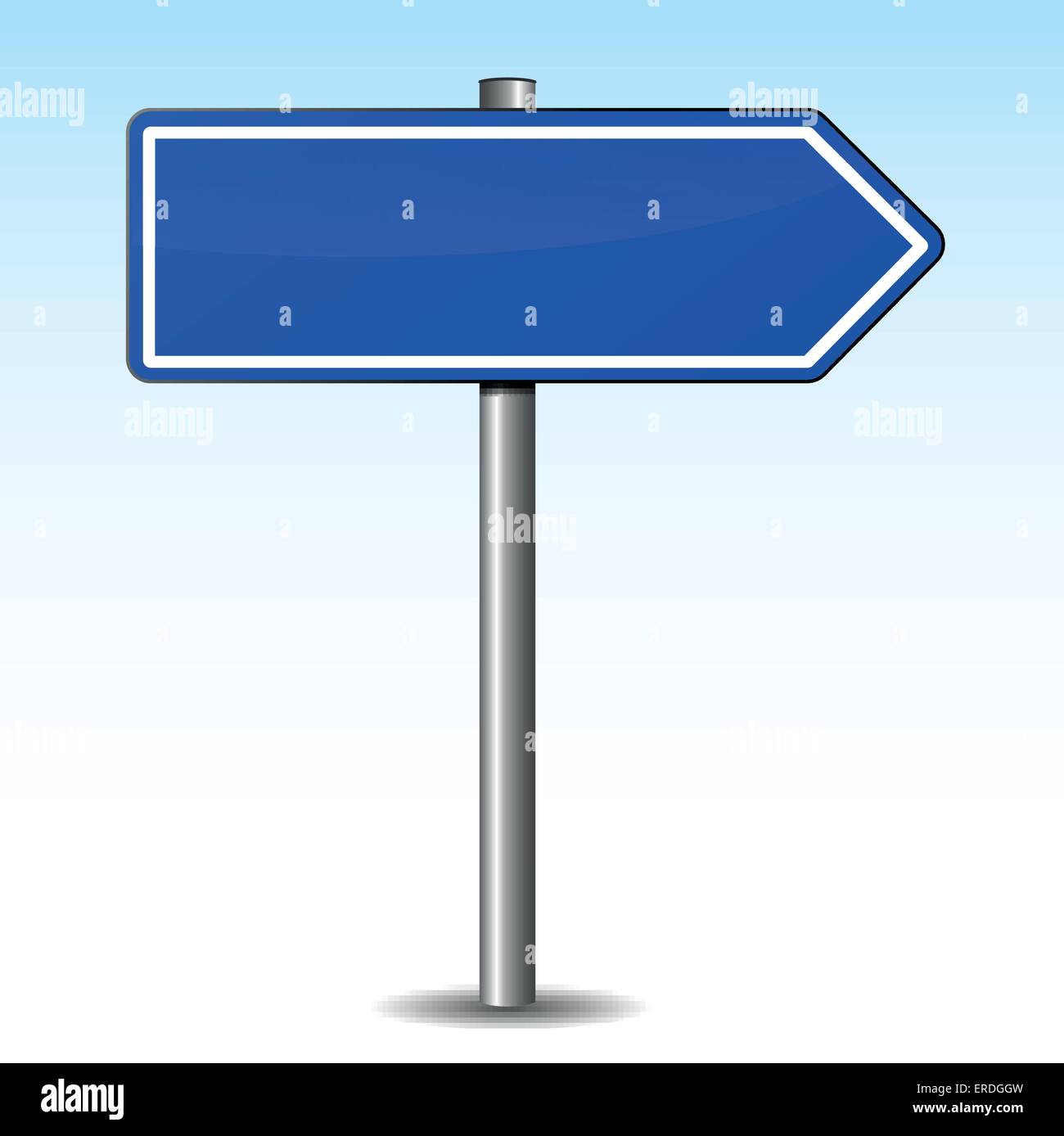 Panneau de direction bleu Banque d'images vectorielles - Alamy