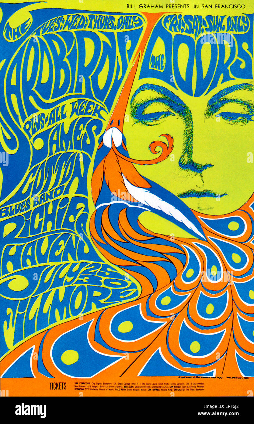 Affiche pour plusieurs Juillet 1967 concerts au Fillmore Auditorium ...