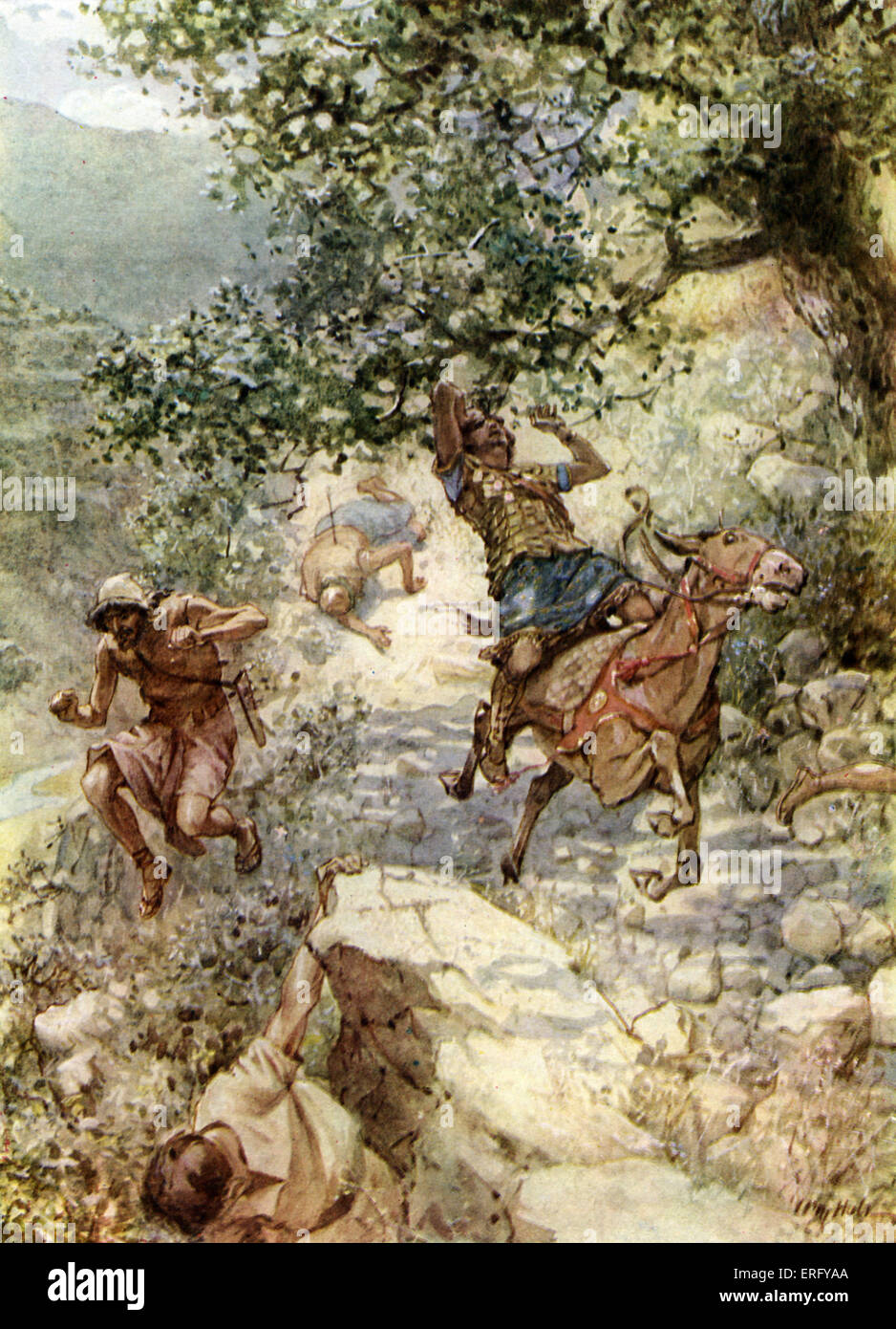 La mort d'Absalom. 2 Samuel 18 : 9 - 10. 'Et Absalom s'est réuni les ...