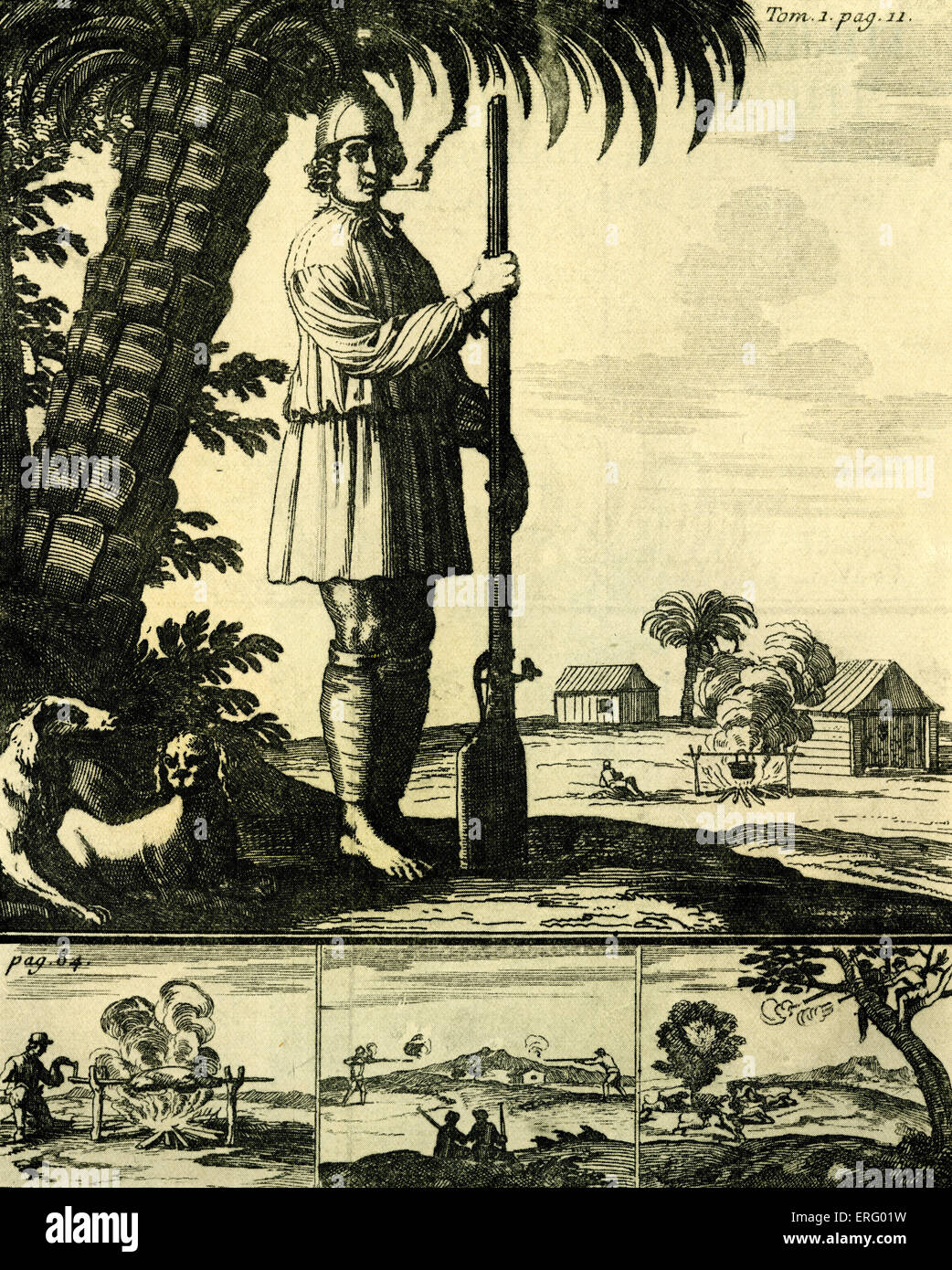 Un boucanier. Buccaneer typique Holding arme réalisée par Bracchere de ...