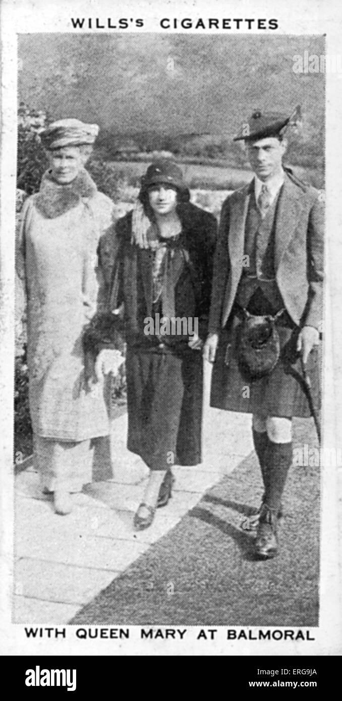 Le roi George VI avec la reine Elizabeth (puis Duc et Duchesse de York ...