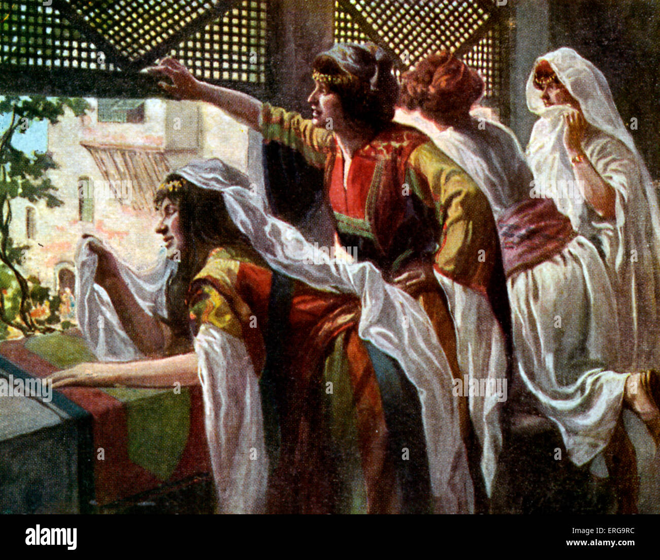 Michal méprise David par J James Tissot. Illustration de livre de ...