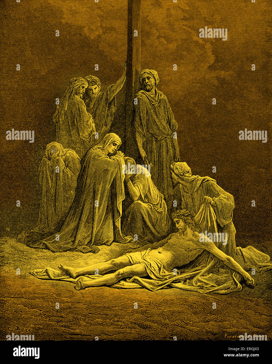Le Christ mort, entouré de Marie et les disciples Photo Stock - Alamy