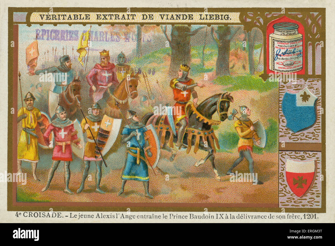 Alexis IV Angelos menant Baldwin IX pour renverser son frère (Alexis ...