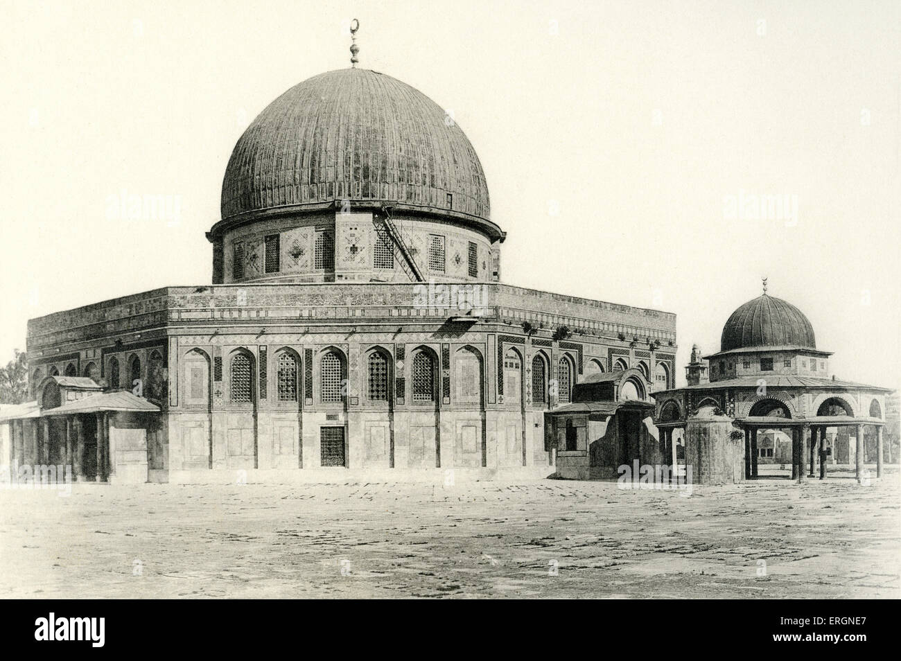 Mosquée du Dôme du Rocher à Jérusalem, Palestine 1894. Construit au ...