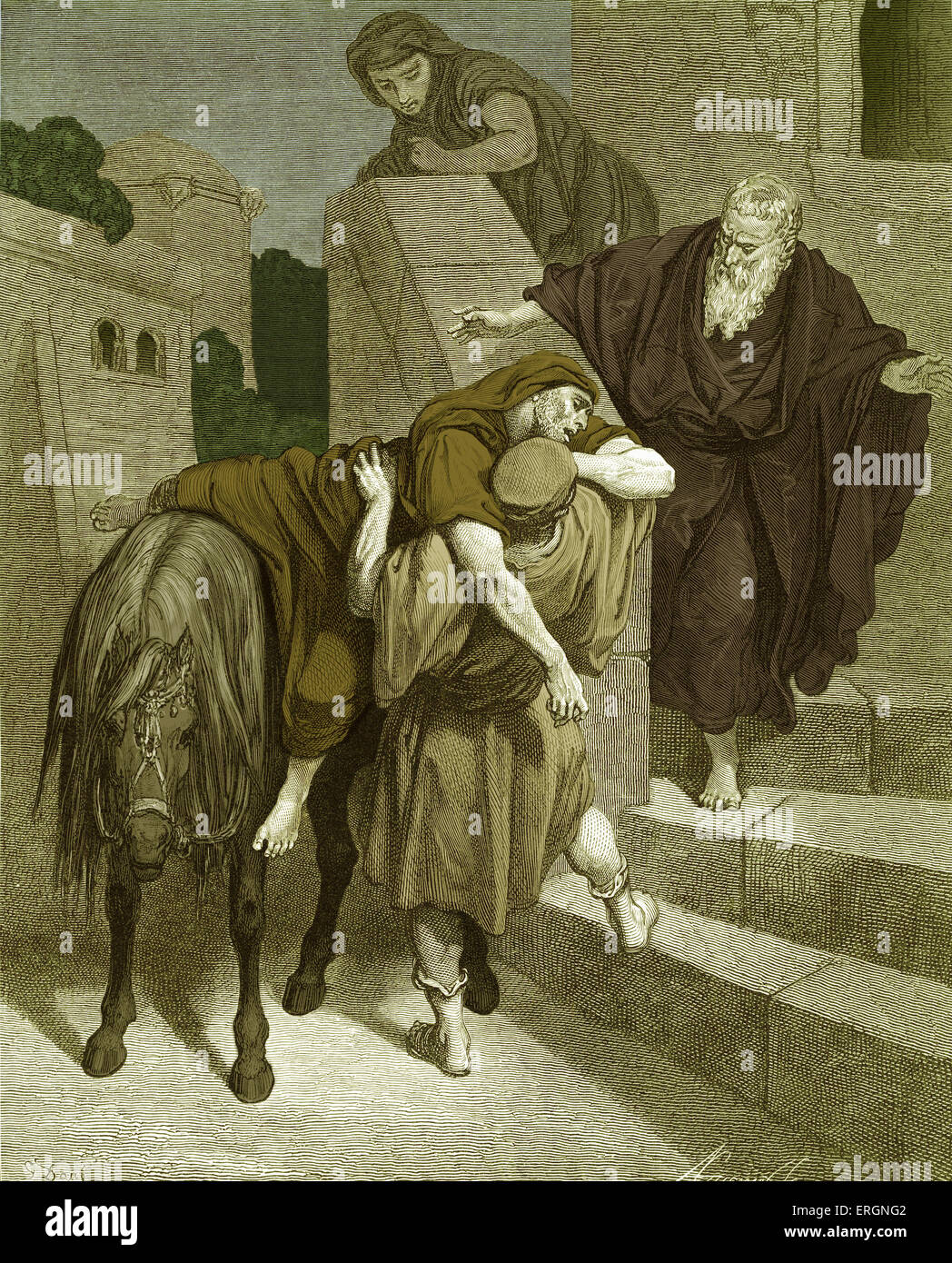 Le samaritain arrive Banque de photographies et d’images à haute ...