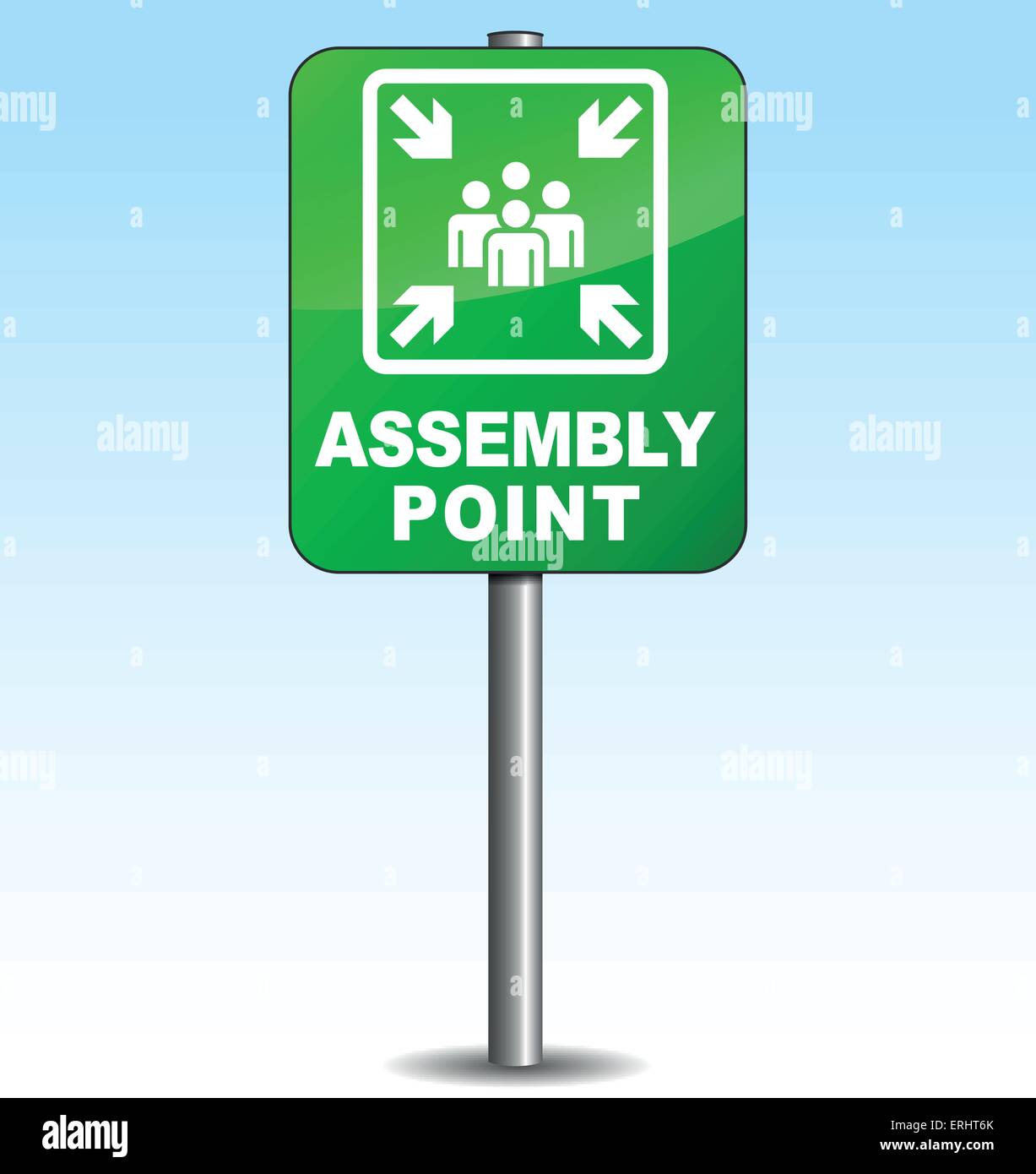 Assembly point sign Banque de photographies et d’images à haute ...