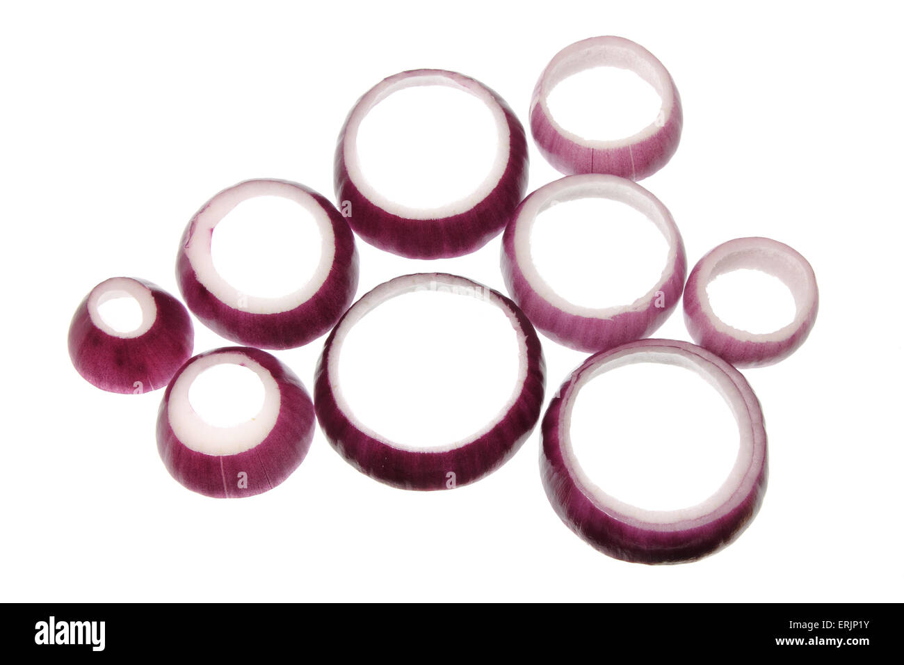 Rondelles d'oignon rouge Banque de photographies et d’images à haute ...
