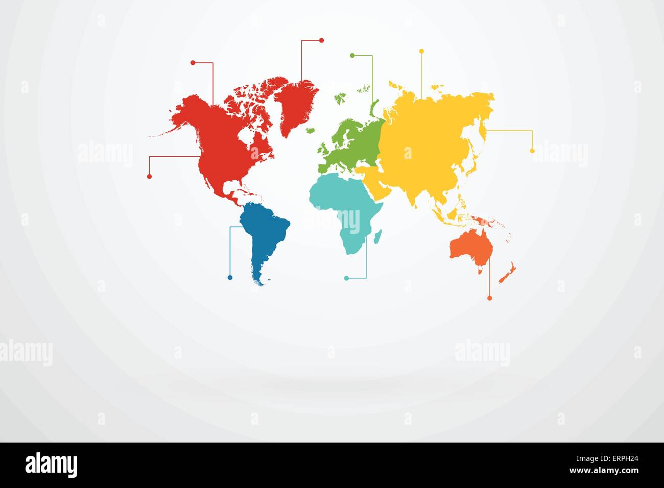 Carte du monde Continents Infographic Vector Image Vectorielle Stock ...