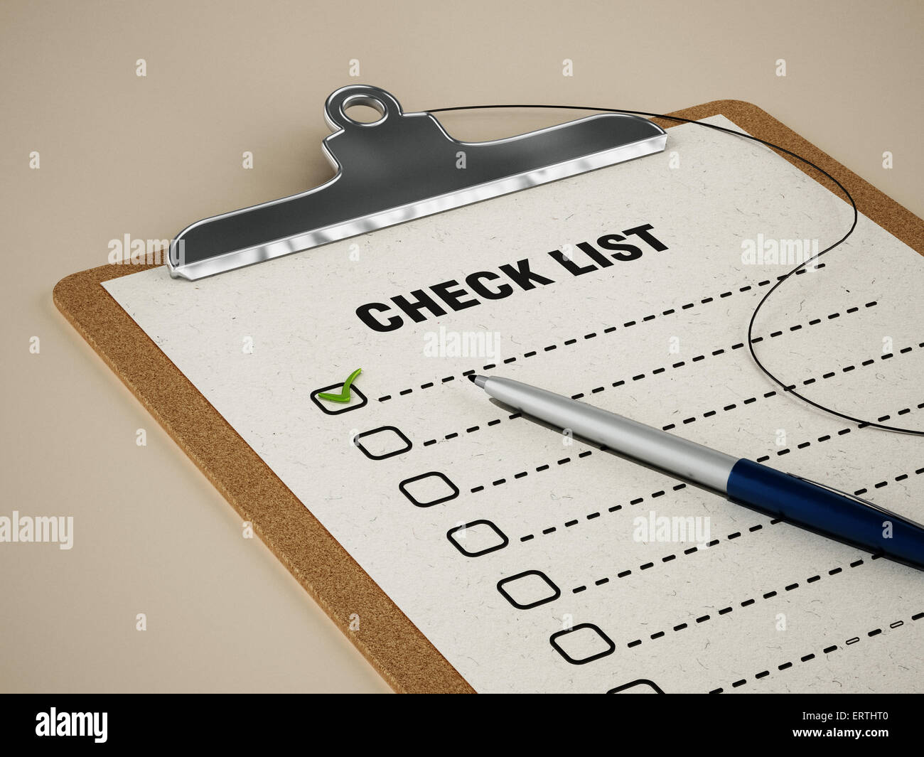 Debout sur le tableau de la liste de vérification Photo Stock - Alamy