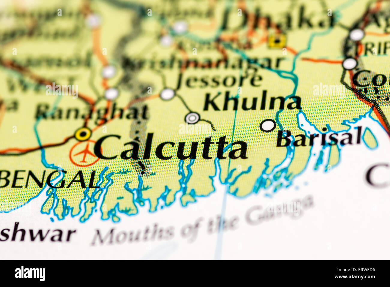 India map map calcutta kolkata Banque de photographies et d’images à ...