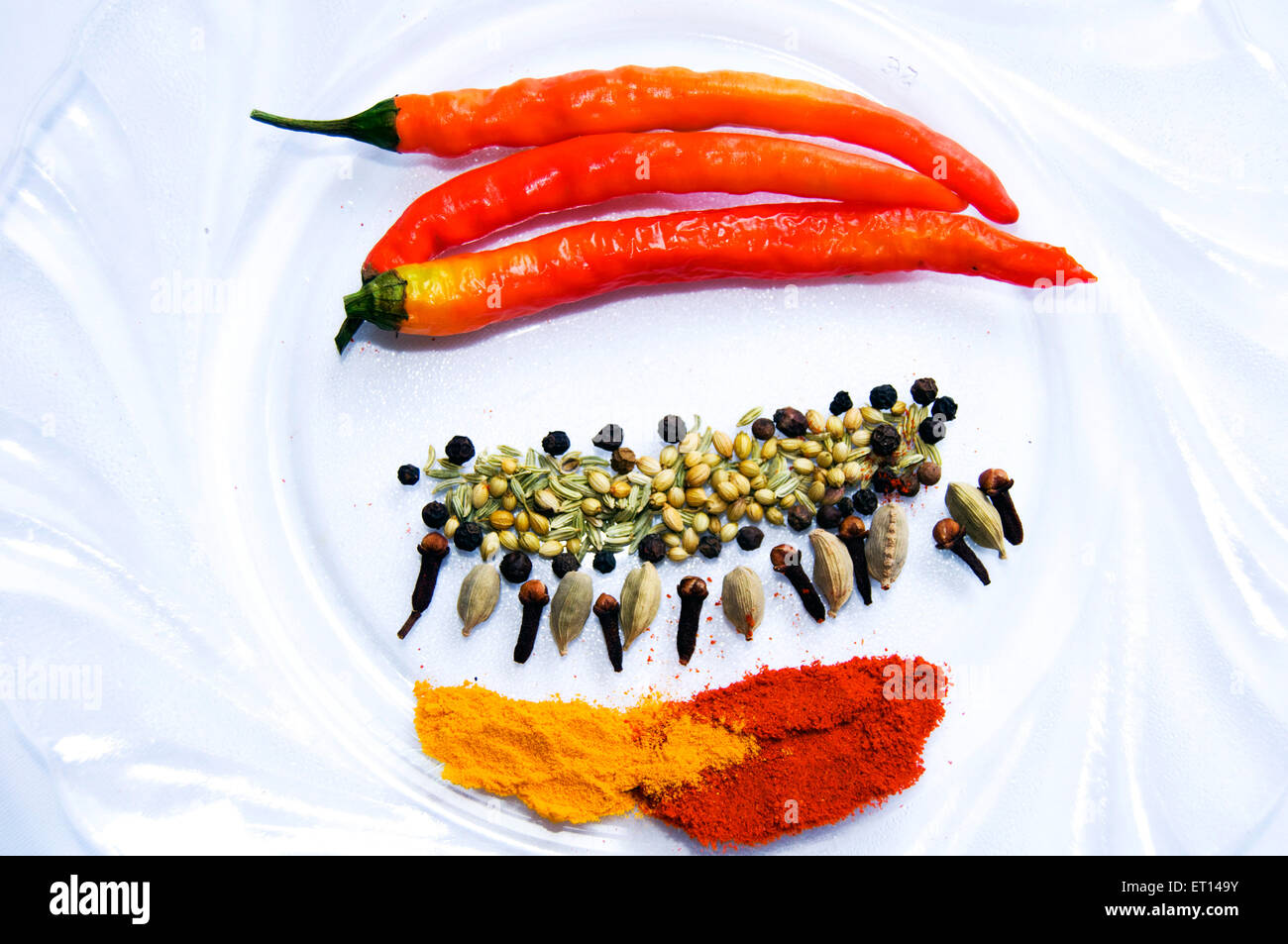 Mirch masala indien ; épices ; ingrédients alimentaires Photo Stock - Alamy