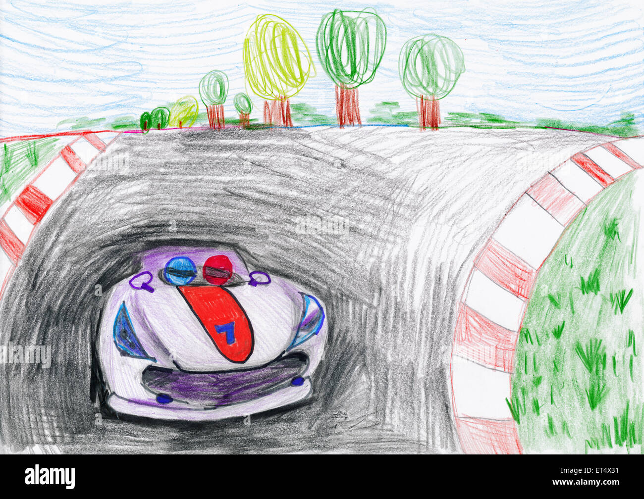 Dessin de voiture course Banque de photographies et d’images à haute ...