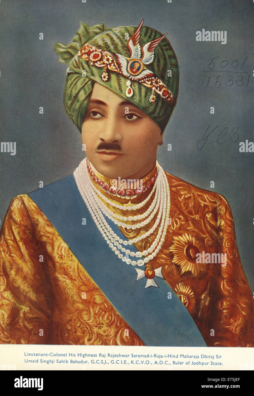 Maharaja umed singh Banque de photographies et d’images à haute ...