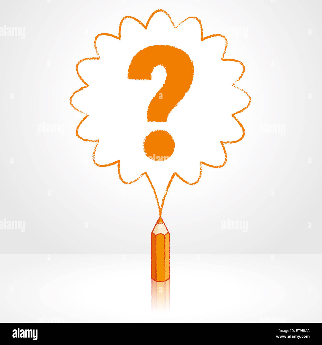 Points D'interrogation Orange