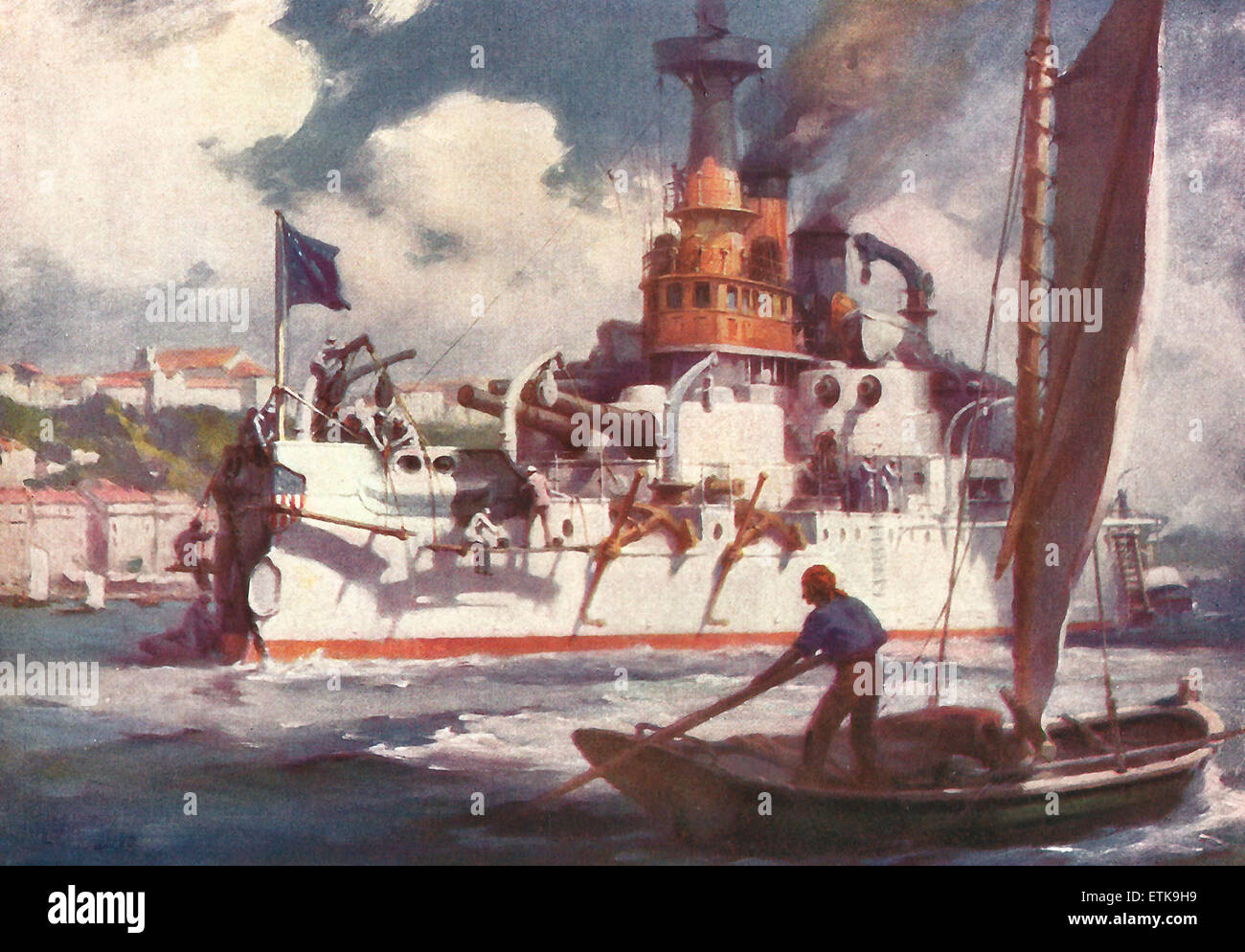 L'USS Oregon mise sur sa peinture de la guerre à Bahia, au Brésil, au ...