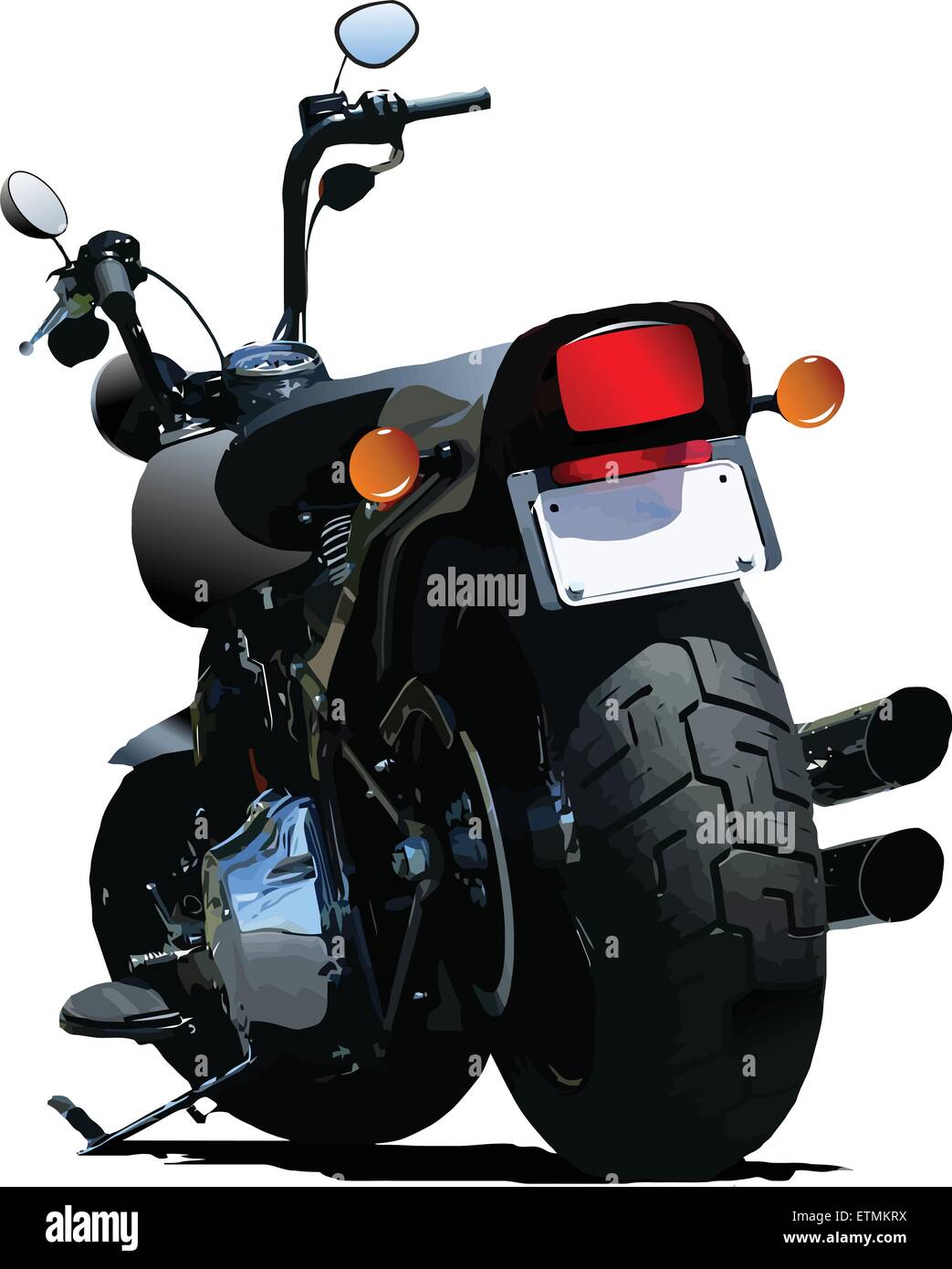 Casque moto vue arriere Banque d'images vectorielles - Alamy