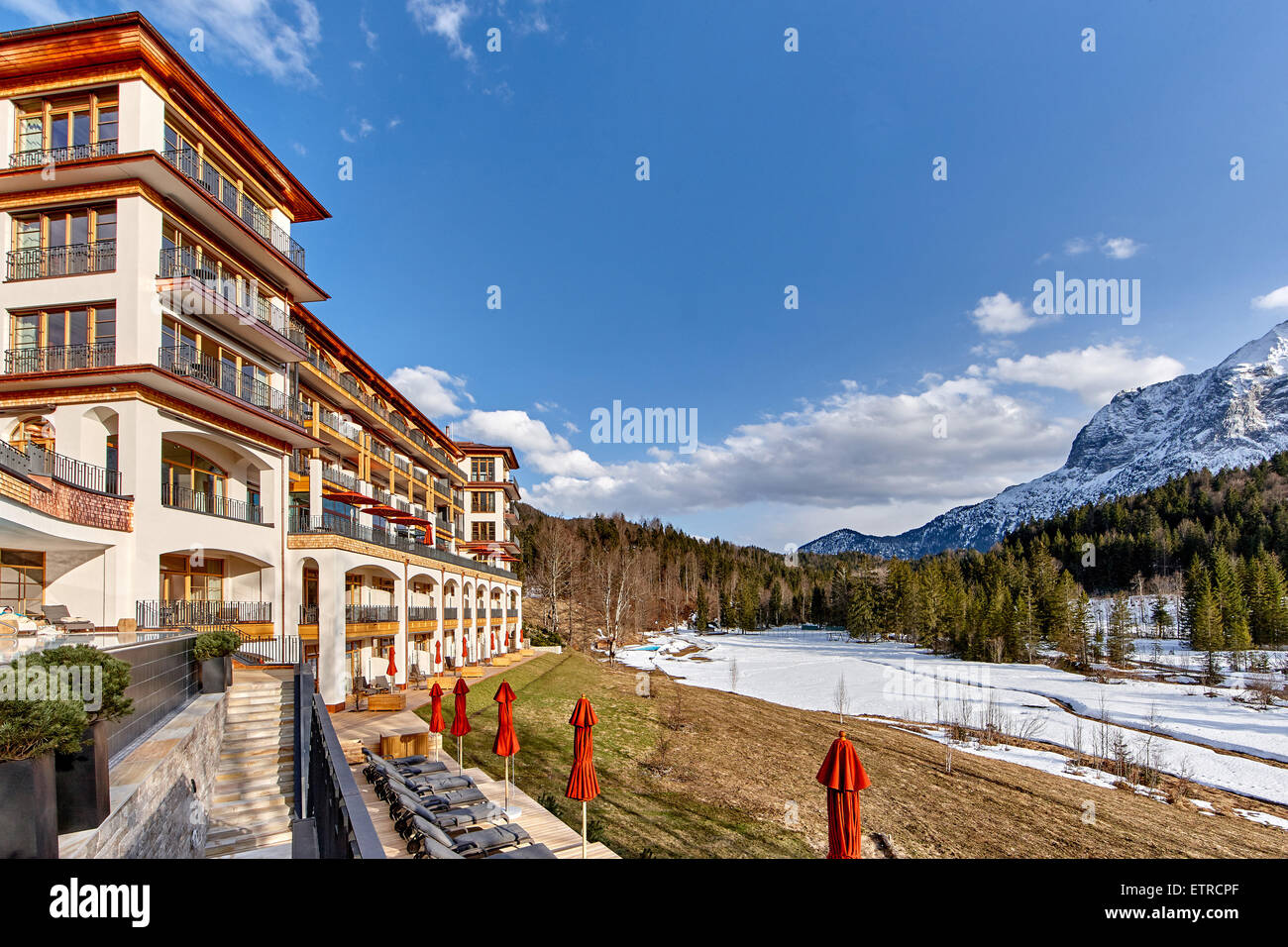 Château d'Elmau (Schloss Elmau) 'Retreat', vue extérieure Photo Stock ...