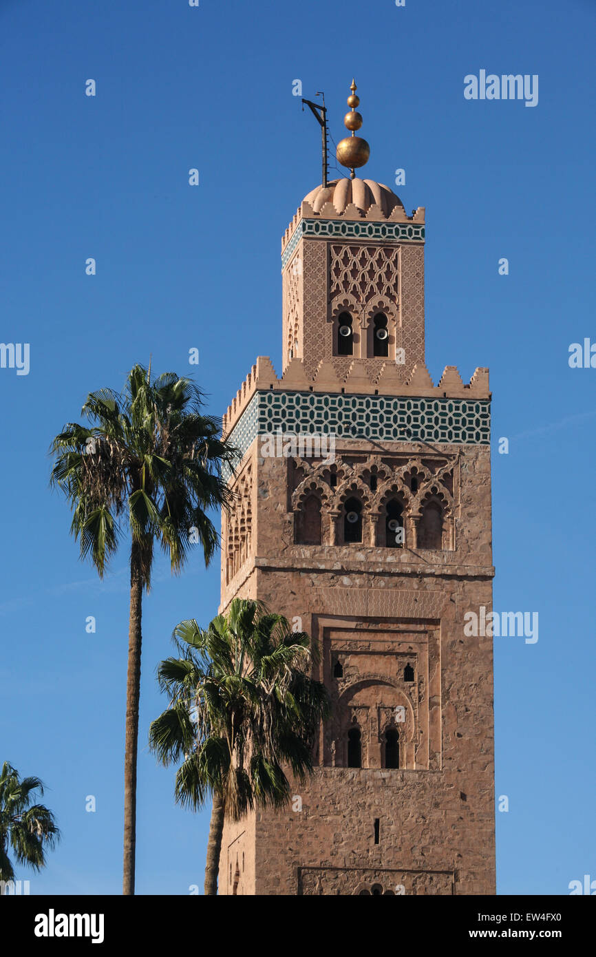 Koutoubia mosques minaret of the largest mosque in marrakesh marrakech ...