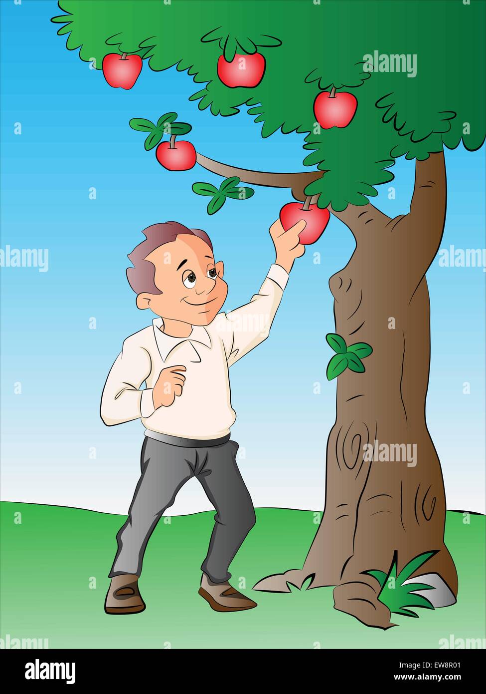 Arbre de pommes Banque d'images vectorielles - Alamy