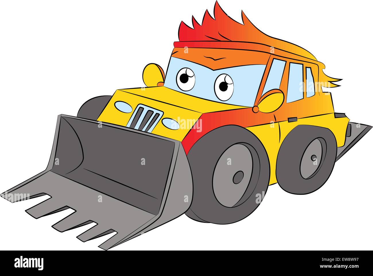 Tracteur Avec Chargeur Frontal Banque d'images vectorielles - Alamy
