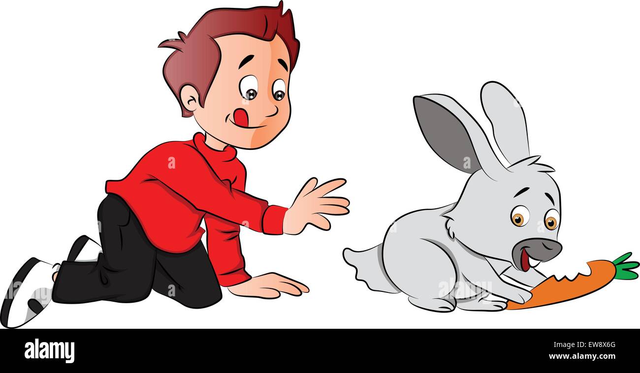 Boy sticking out tongue Banque d'images vectorielles - Alamy