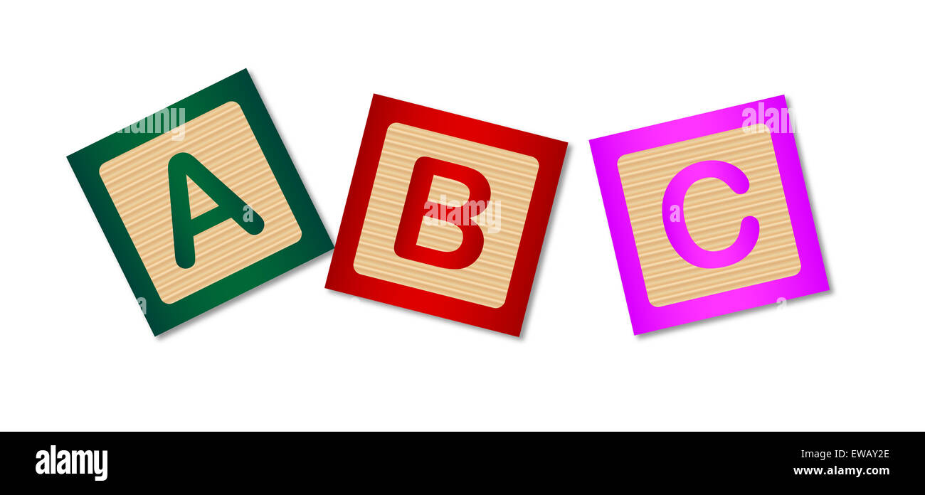 Bloques del alfabeto de los niños Banque de photographies et d’images à ...