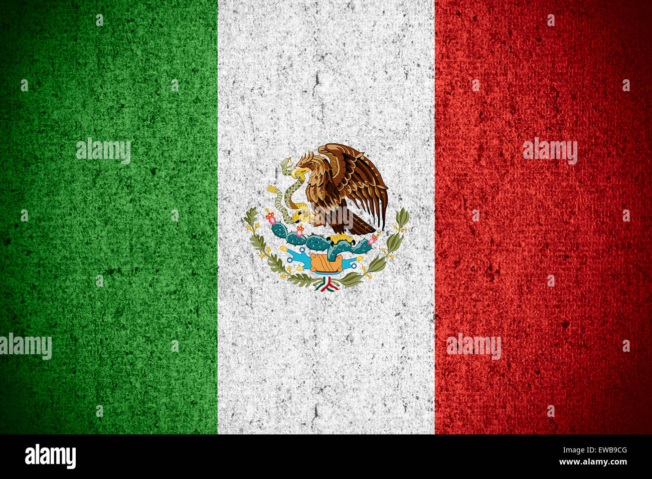 Drapeau du Mexique ou du bandeau à motif rugueux texture Photo Stock ...