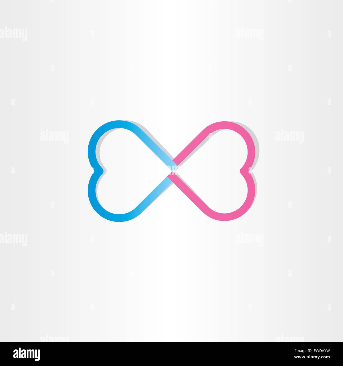 Infinity symbol love Banque d'images vectorielles - Alamy
