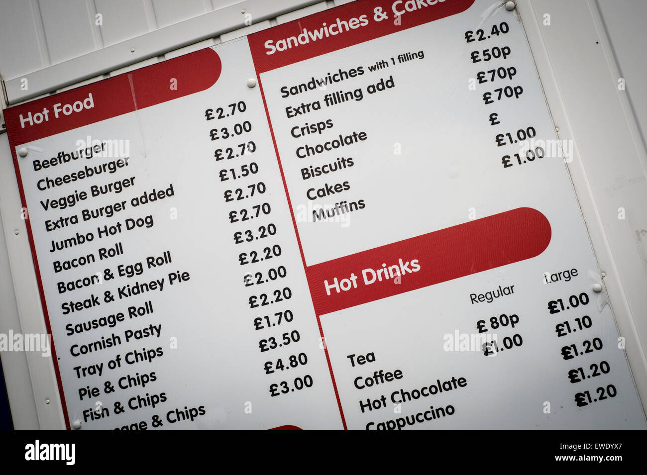 Prix de la restauration rapide Banque de photographies et d’images à ...