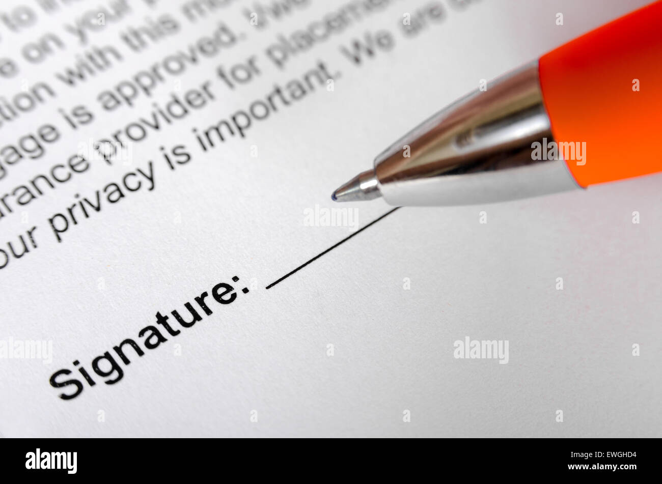 Gros plan de la signature Banque de photographies et d’images à haute ...