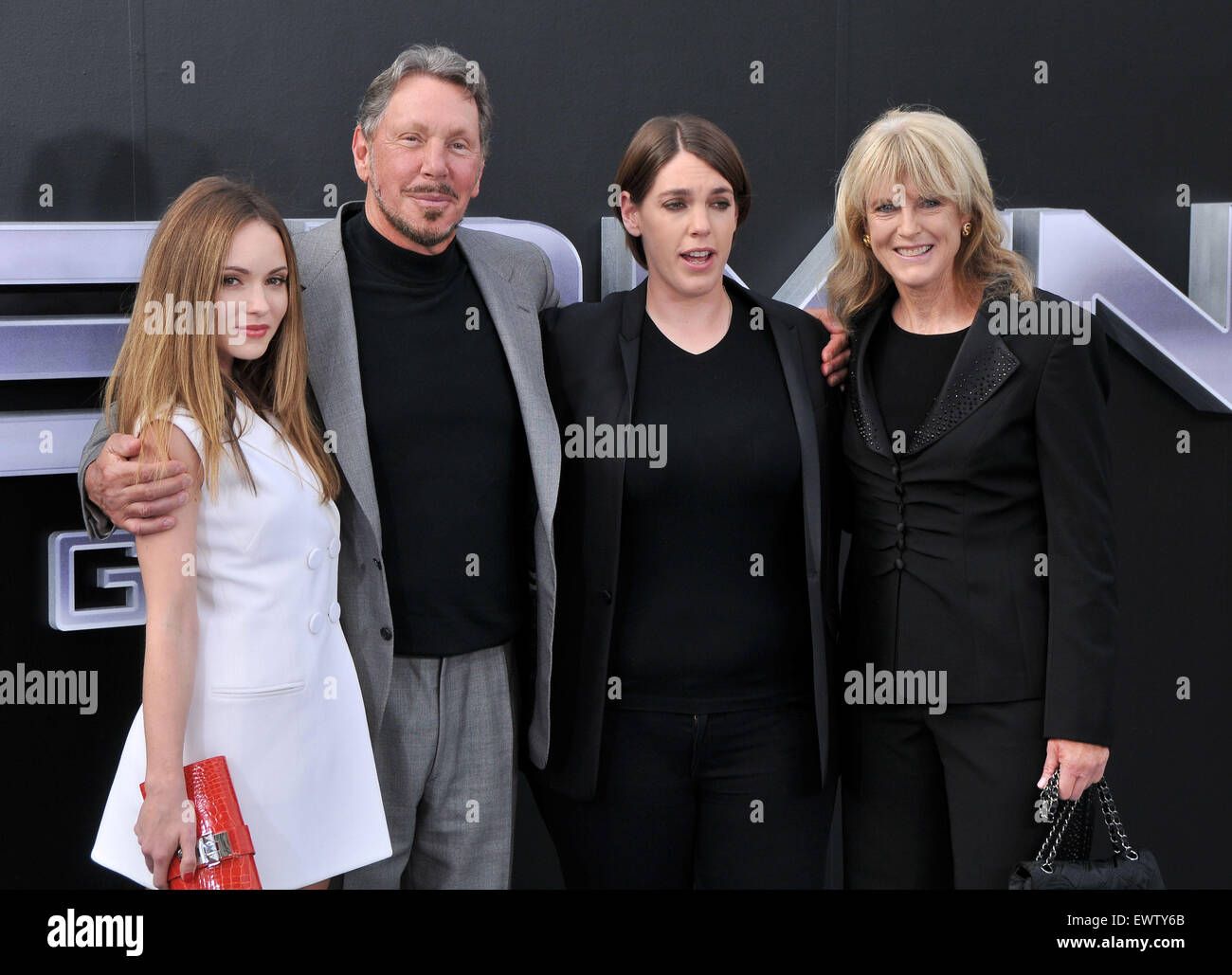 Los Angeles.CA.USA. Nikita Kahn, Larry Ellison, Megan Ellison & Barbara ...