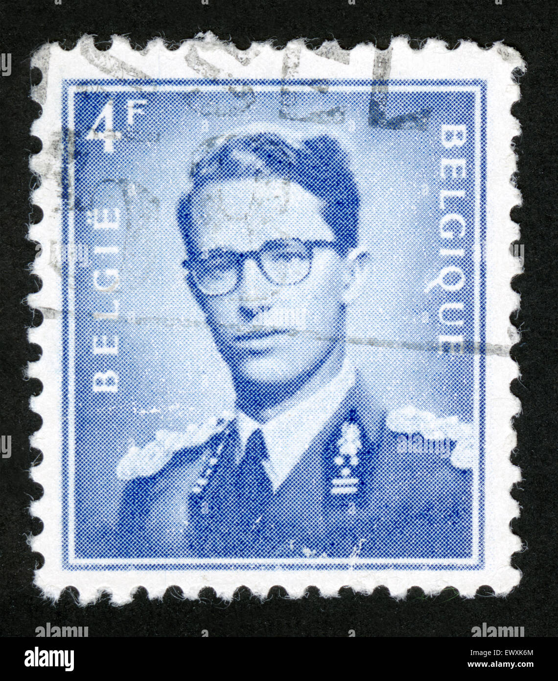 Belgique - circa 1958 : timbre imprimé en Belgique, Baudouin I de ... Belgique - circa 1958 : timbre imprimé en Belgique, Baudouin I de ...