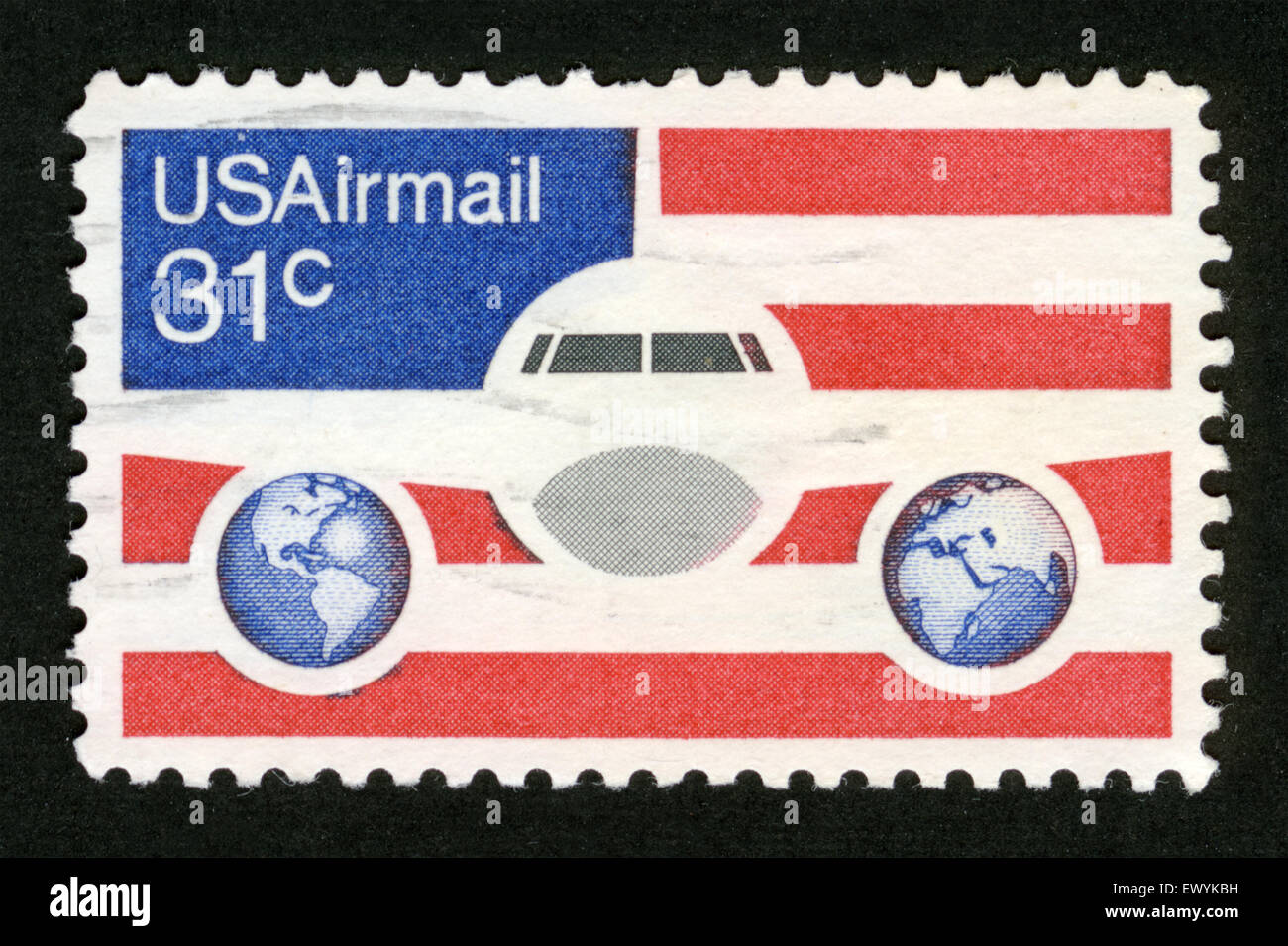 Us postage stamp air mail Banque de photographies et d’images à haute ...