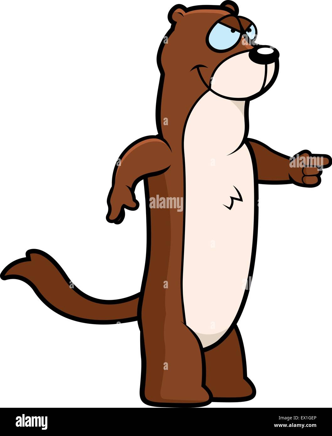 Un dessin animé avec une expression de colère de la belette Image ...