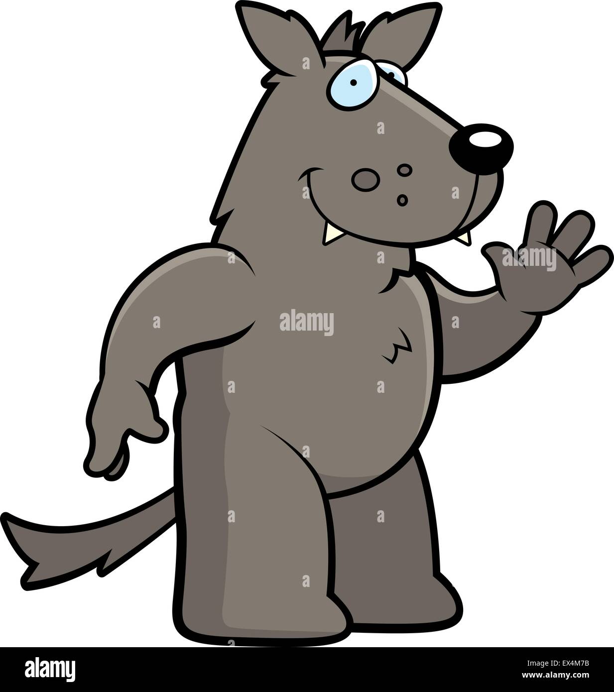 Loup de dessin animé Banque d'images vectorielles - Alamy