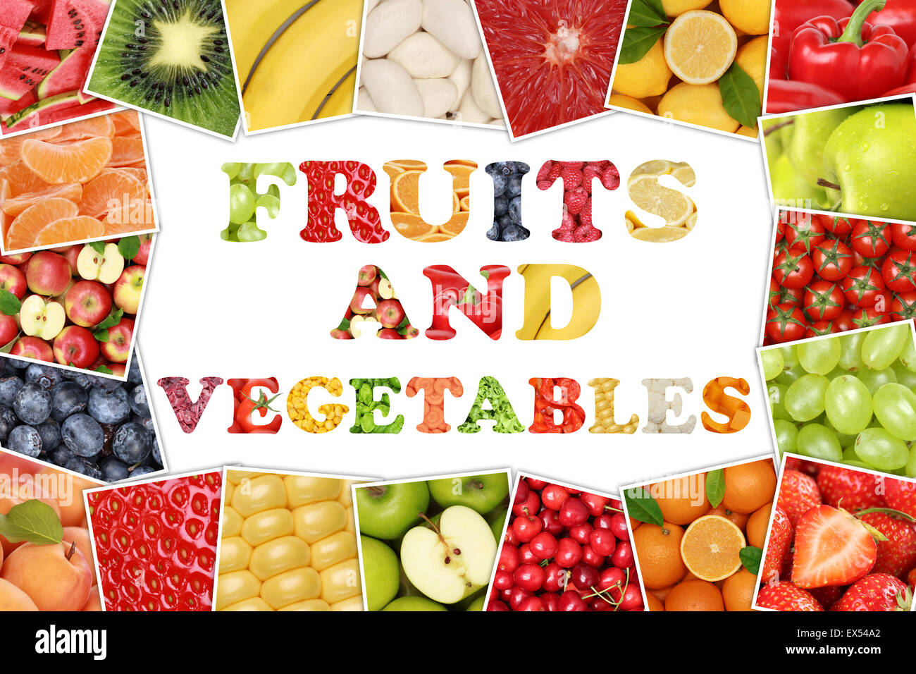 Word fruit vegetables Banque de photographies et d’images à haute ...