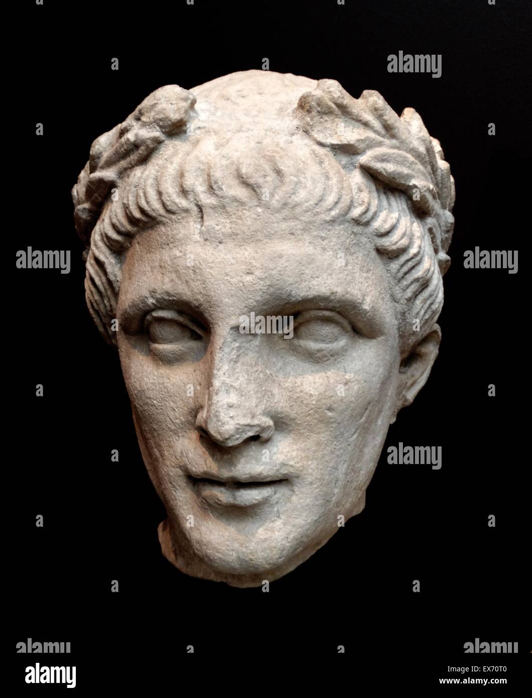 En sculpture chypriote grec 350-250 av. homme chef dans la tradition ...