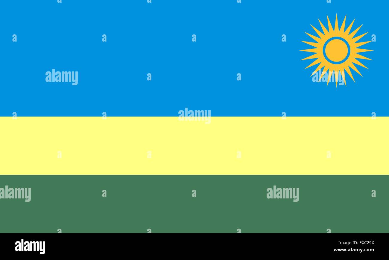 Drapeau du rwanda Banque d'images vectorielles - Alamy