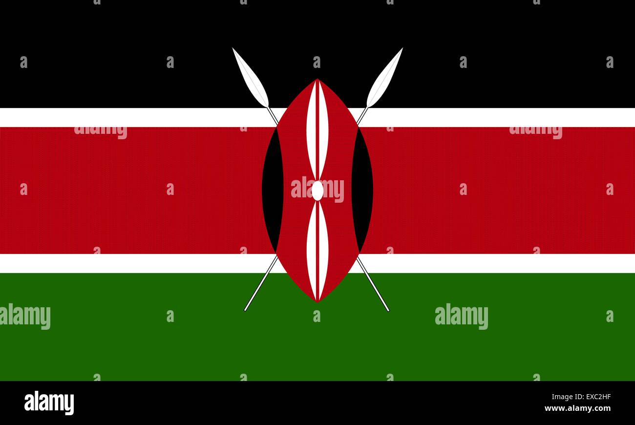 Drapeau du kenya Banque d'images vectorielles - Alamy