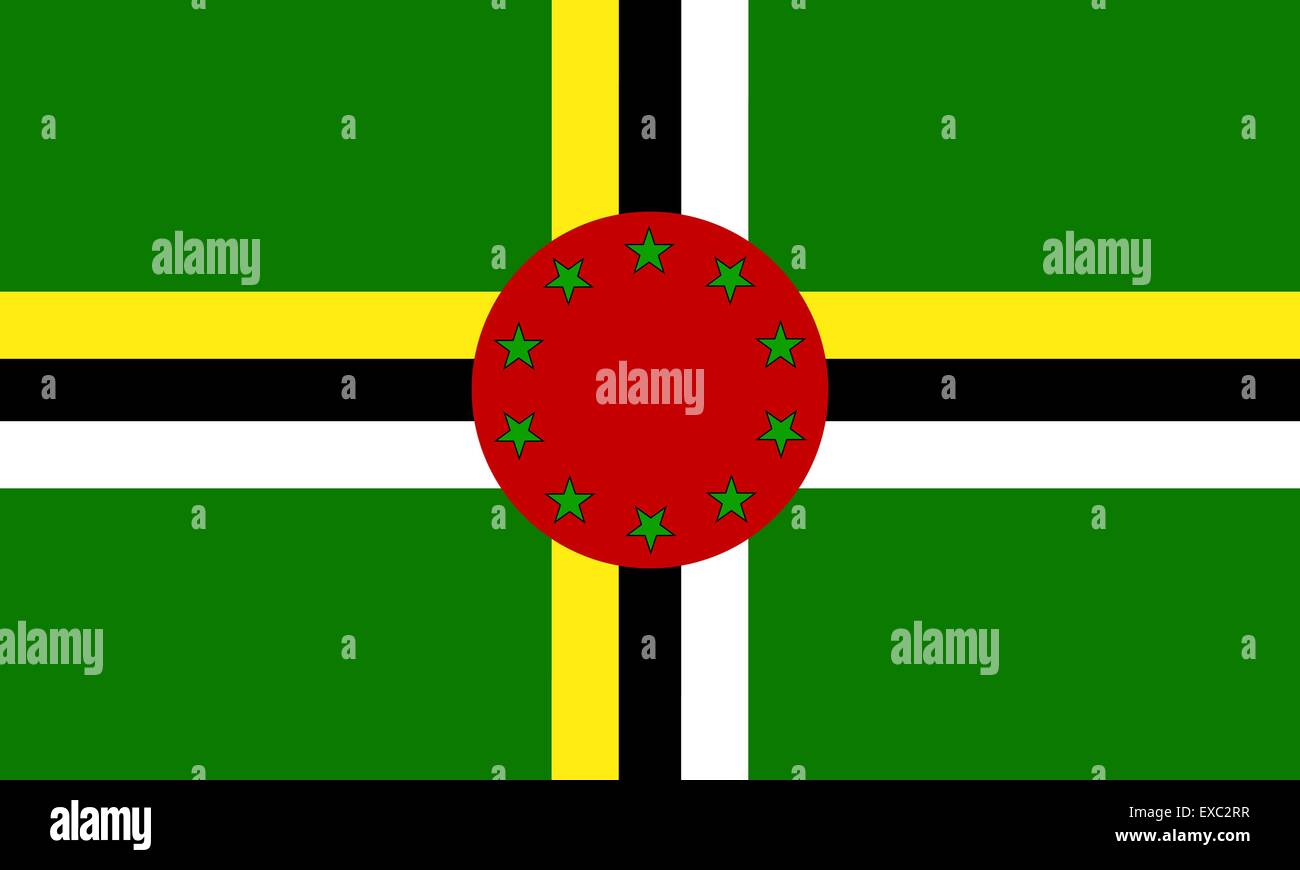Drapeau de la dominique Banque d'images vectorielles - Alamy