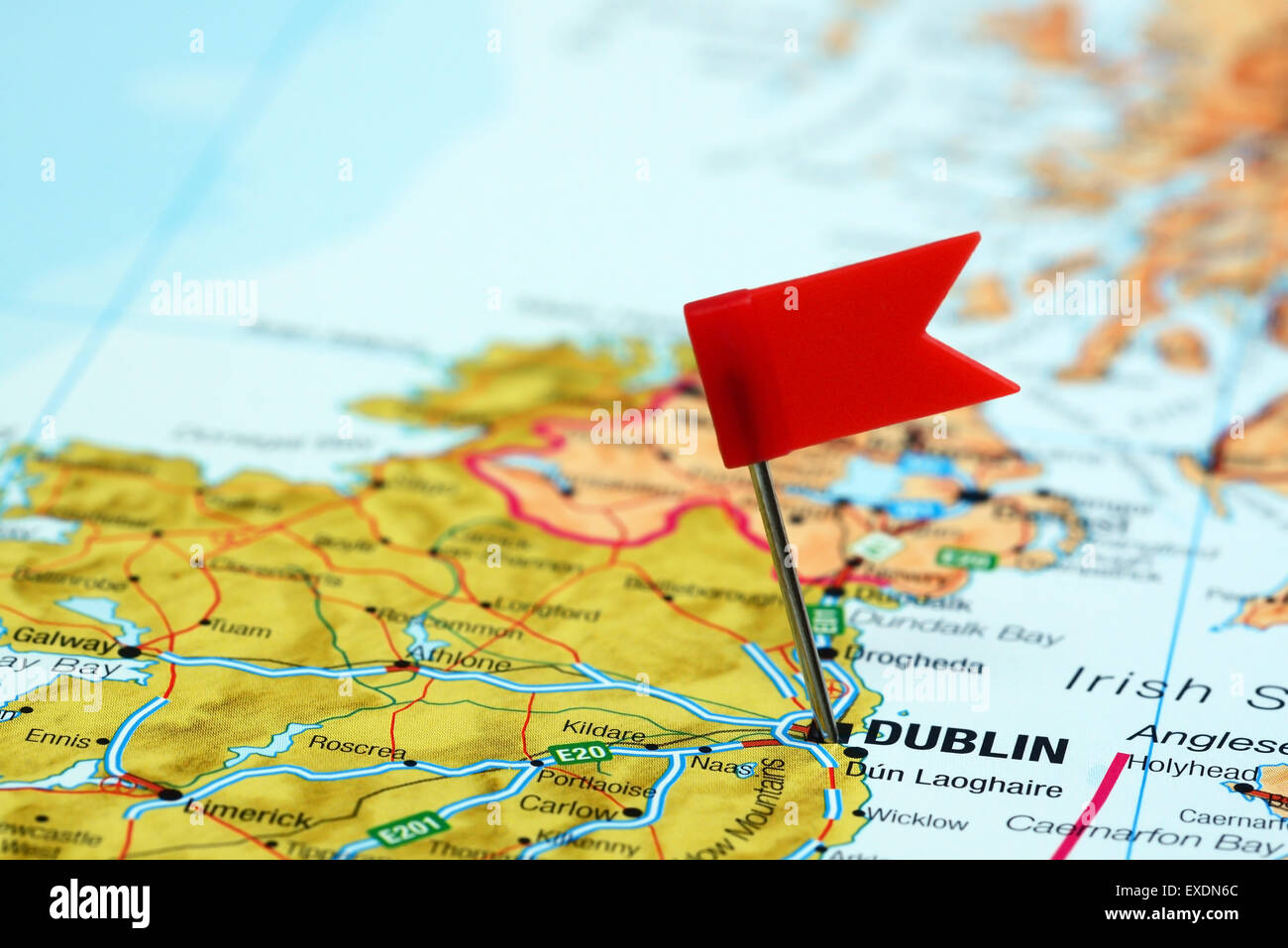 Dublin sur une carte Banque de photographies et d’images à haute ...