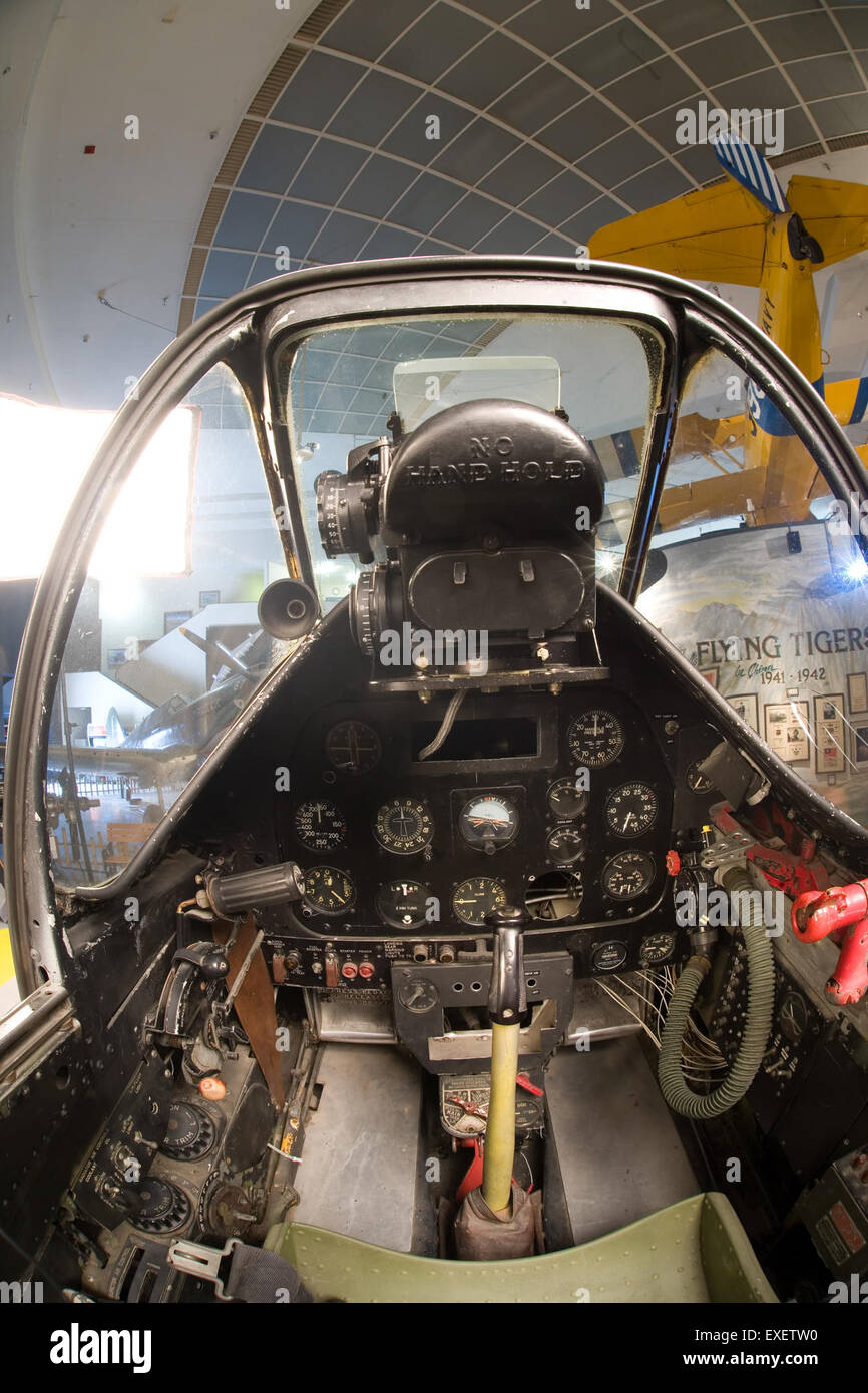 North American P-51D Mustang cockpit Photo Stock - Alamy